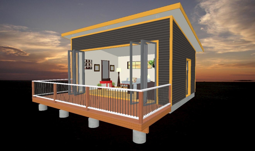 Tiny House / work studio Blueprints Plans 352 SQFT | Construction ...